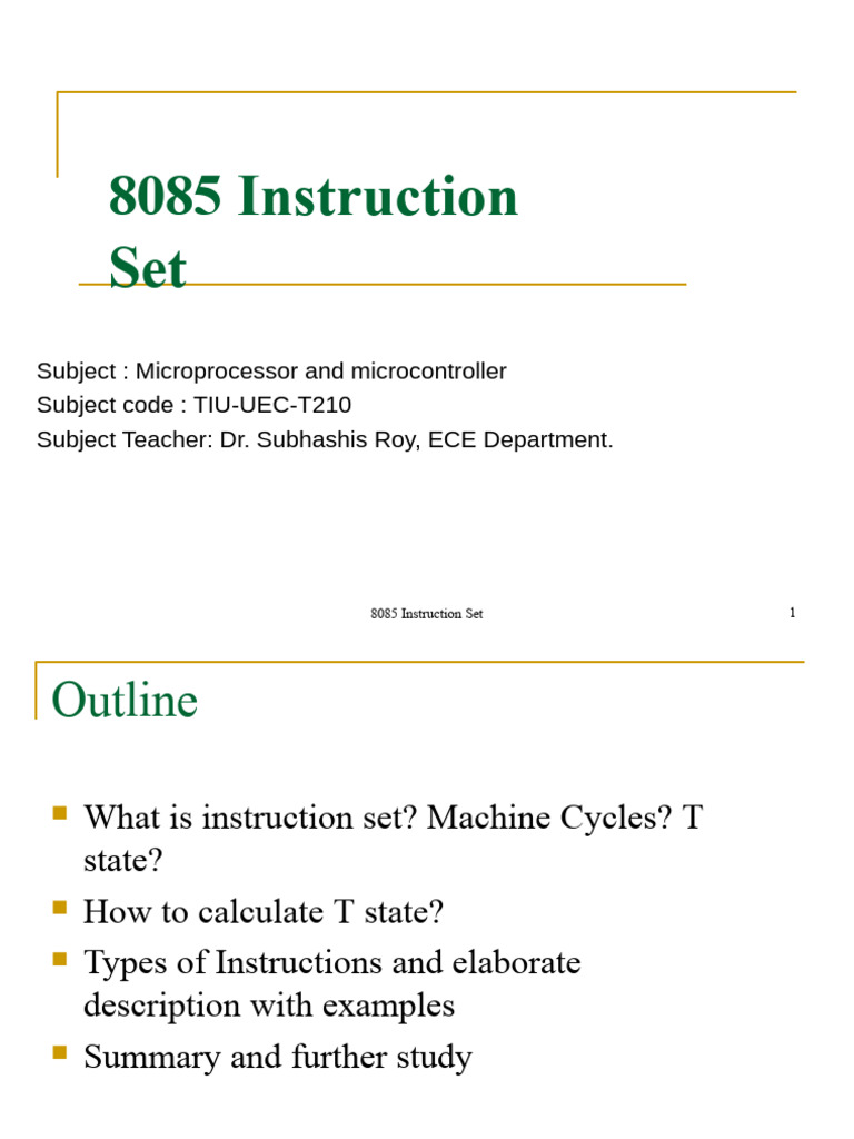 TIU-UEC-T210 Microproc Module1 Lecture 4 | PDF | Central Processing Unit | Computing