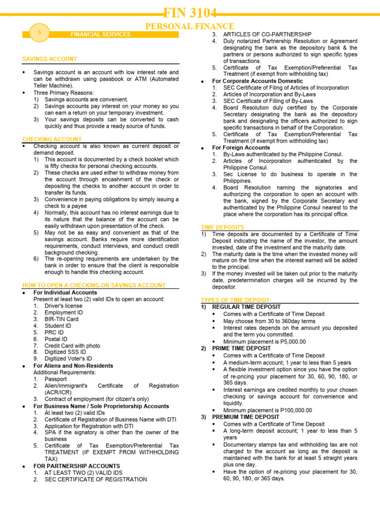 Perfin Midterms Reviewer | PDF | Loans | Credit Card