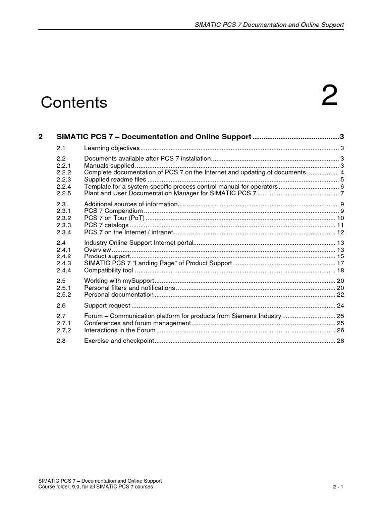 02 - SIMATIC PCS 7 Documentation and Online Support V9.0 - en | PDF ...