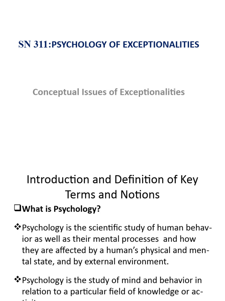 Sn 311 Introduction Of Except Pdf Disability Visual Impairment