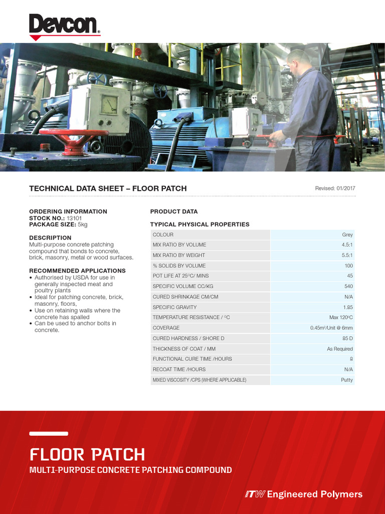 Tds Floor Patch | PDF | Concrete | Paint