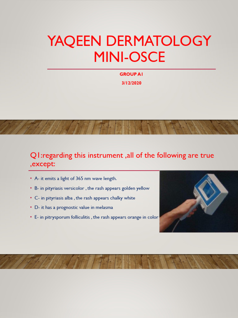 Dermatology MiniOSCE 2 | PDF | Dermatitis | Psoriasis