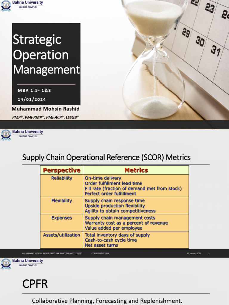 Strategic Operations MGT | PDF | Supply Chain | Inventory