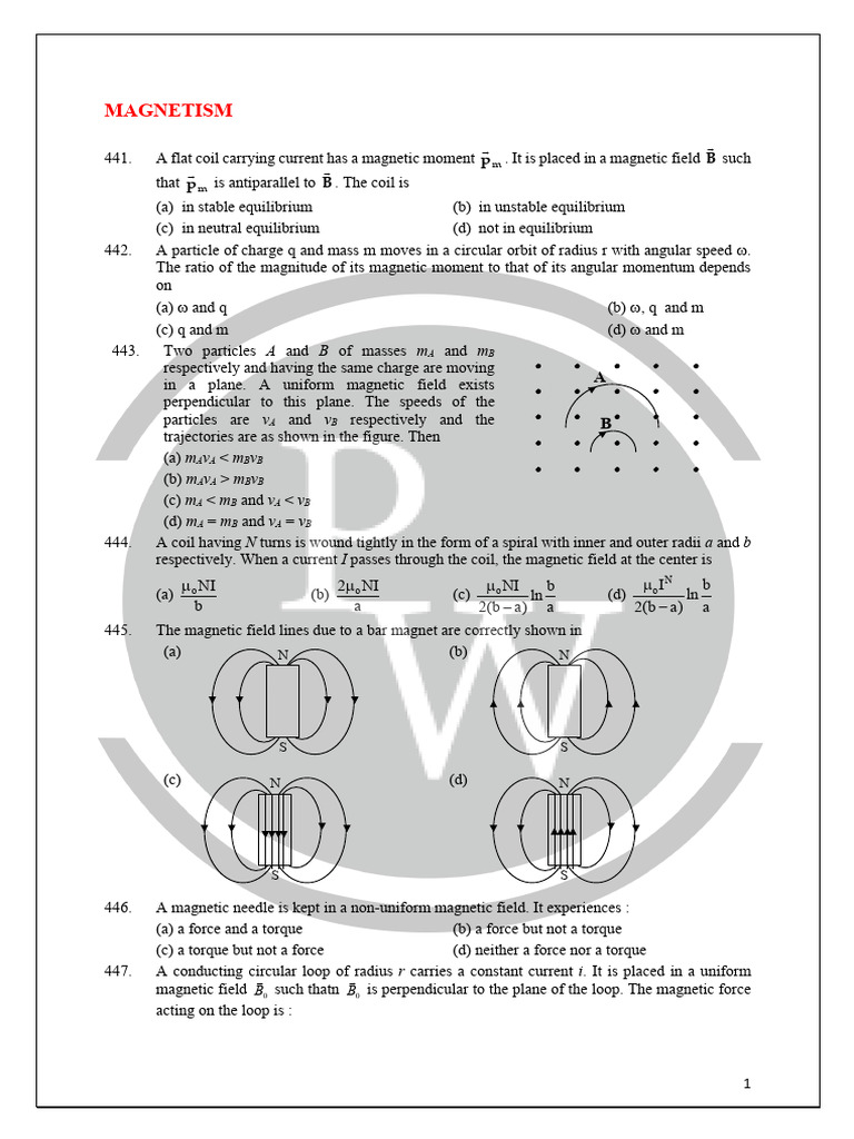 MAGNETISM | PDF | Magnetism | Physical Quantities