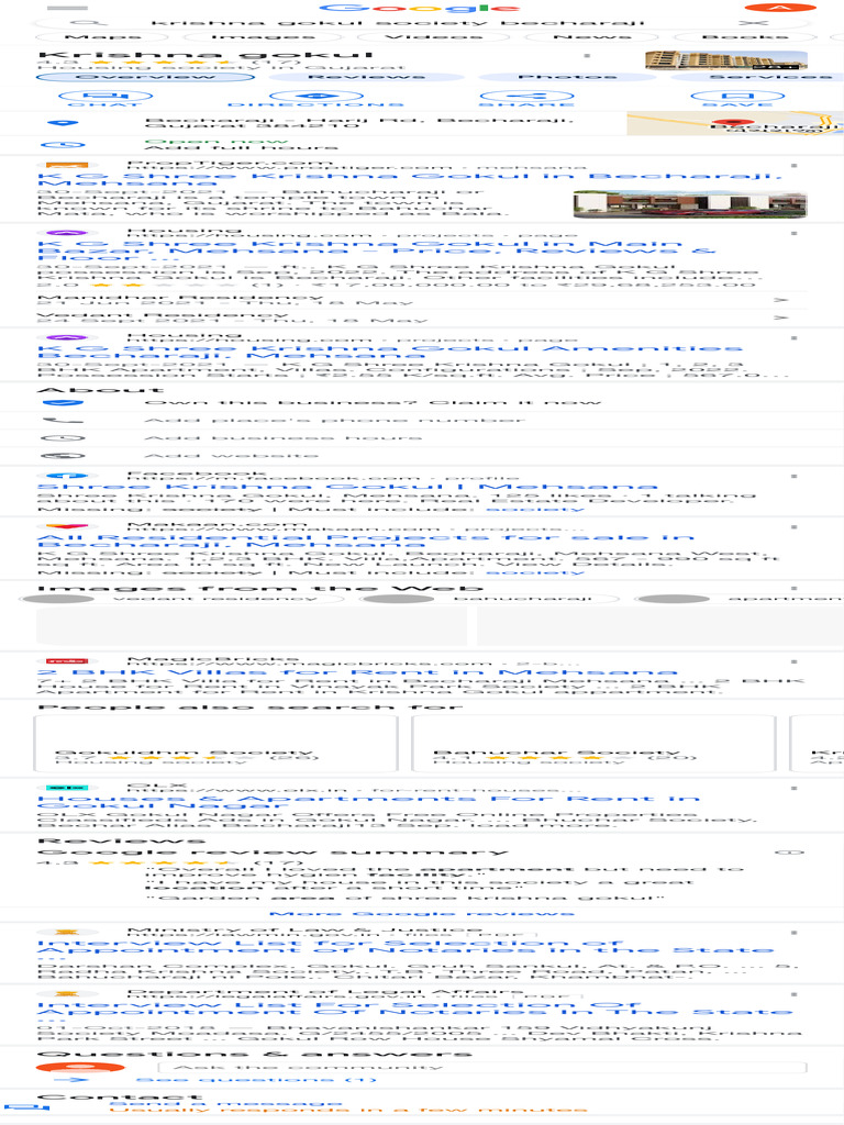 Krishna Gokul Society Becharaji | PDF | World Wide Web | Internet & Web