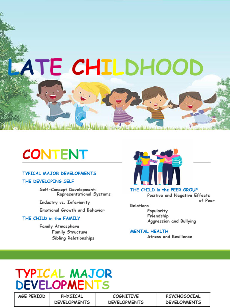 Late Childhood | PDF | Psychotherapy | Psychological Resilience