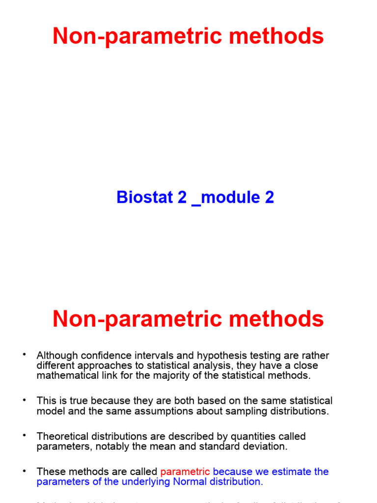 Bio2 Module 2 - Non-Parametric Methods | PDF | Mann–Whitney U Test ...
