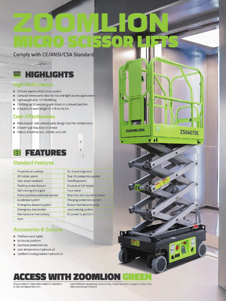 1 - Zoomlion Access Brochures-0818 | PDF