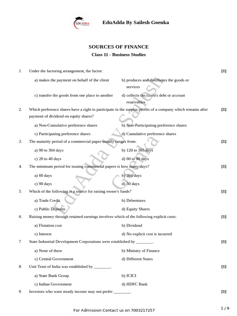 Sources of Finance BST | PDF | Securities (Finance) | Bonds (Finance)