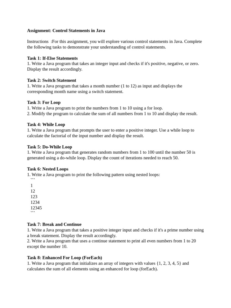 Java Assignment | PDF