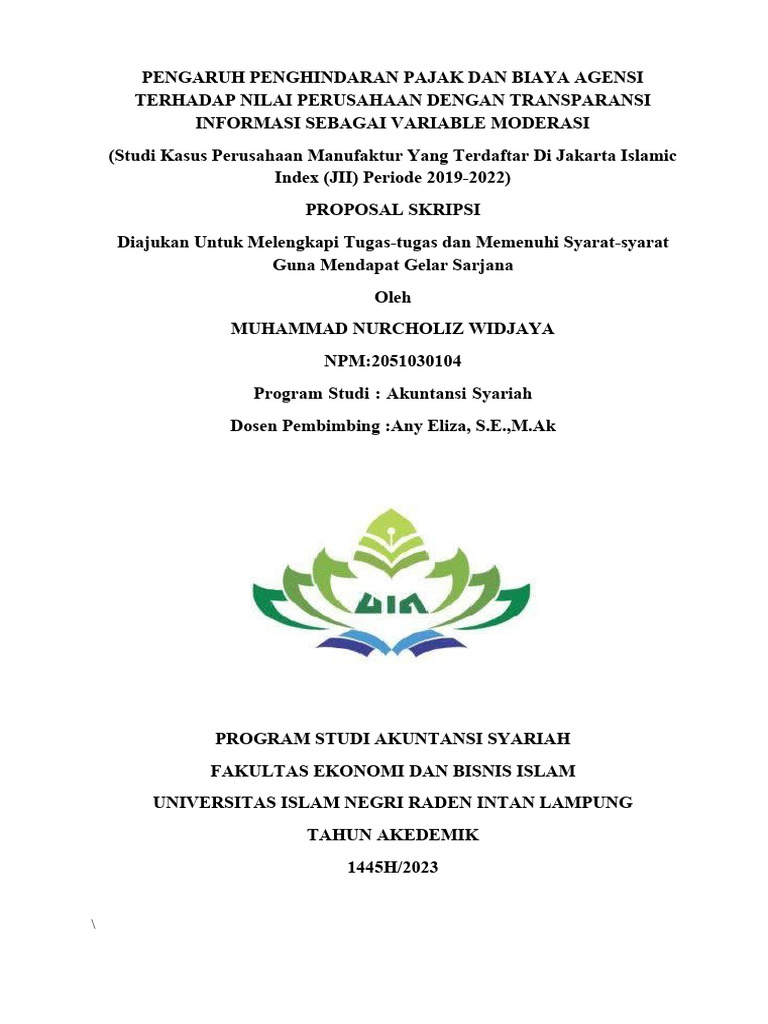 Proposal Judul Skripsi Holiz | PDF