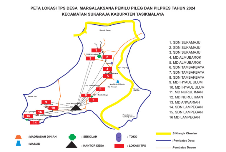 Peta TPS Margalaksana Tahun 2024 | PDF