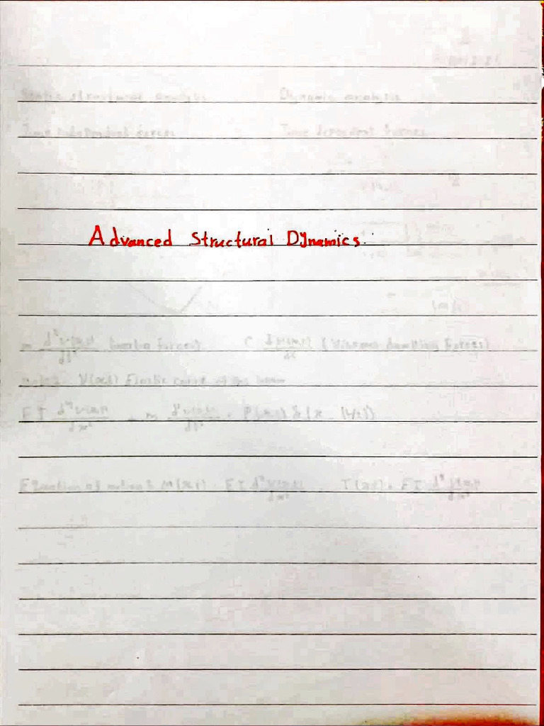 Advanced Structural Dynamics | PDF