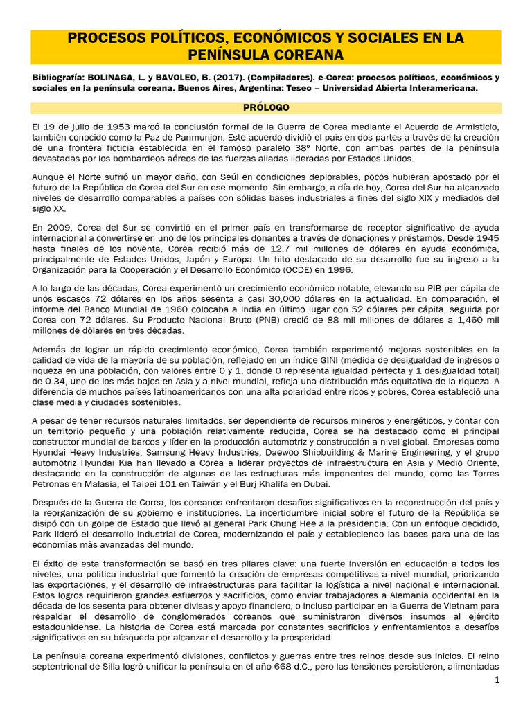 COREA | PDF | Política mundial | Corea del Sur