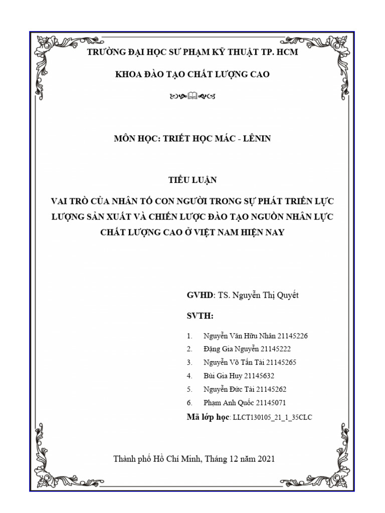 TRIẾT tiểu luận | PDF