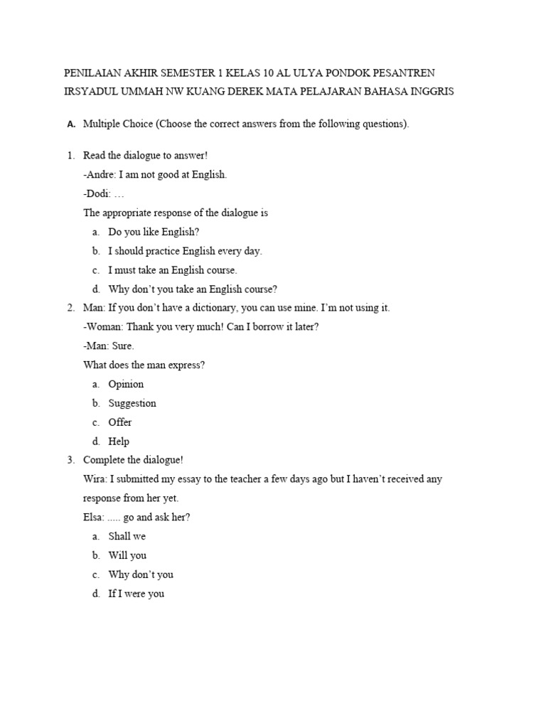 Final Exam 11 Grade | PDF