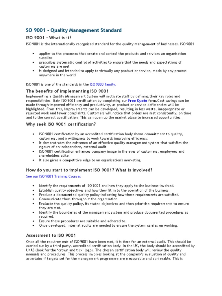 ISO Info | PDF | Iso 9000 | Audit