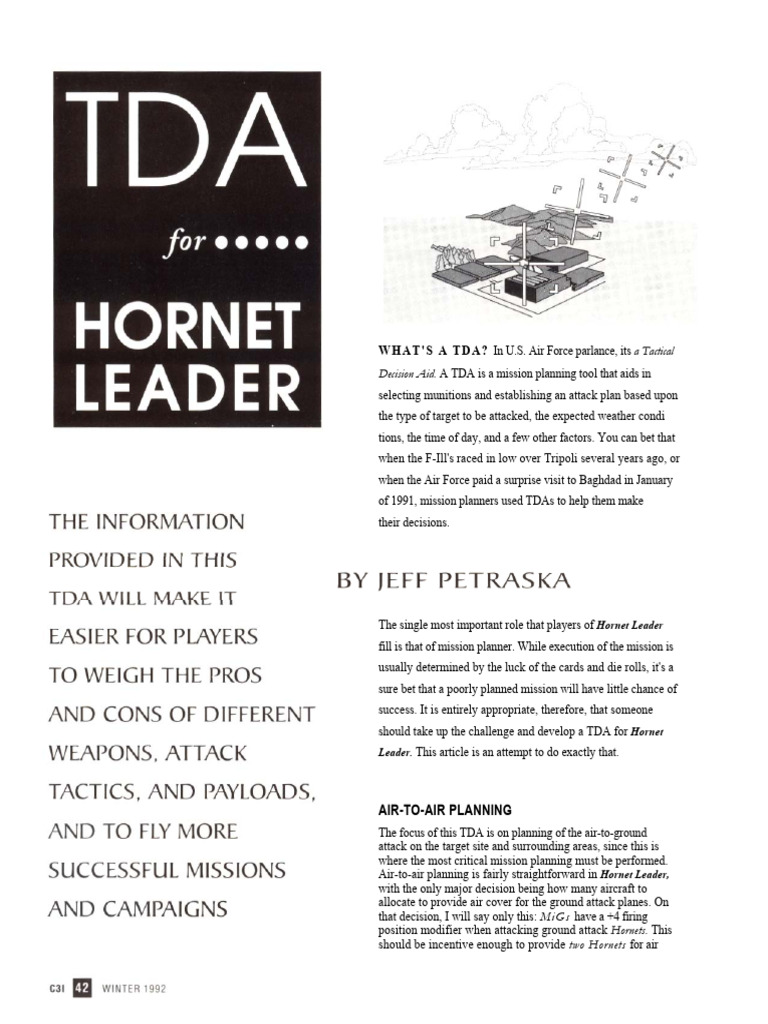TDA Hornet Leader | PDF | Surface To Air Missile | Anti Aircraft Warfare