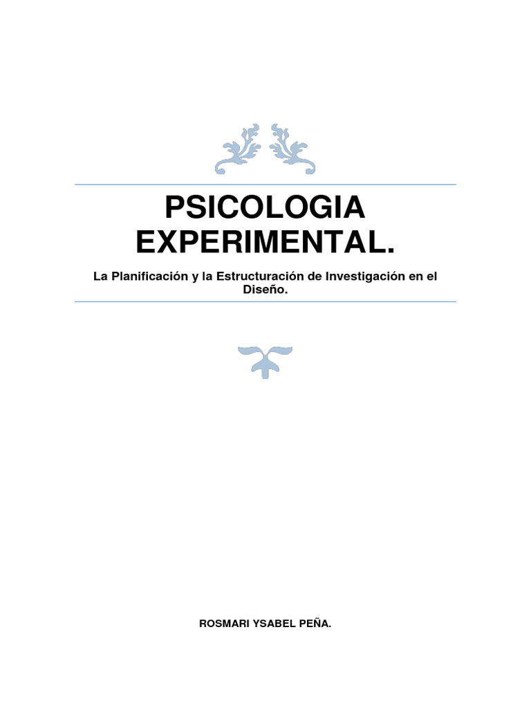Psicologia Experimental. | PDF | Comportamiento | Sicología