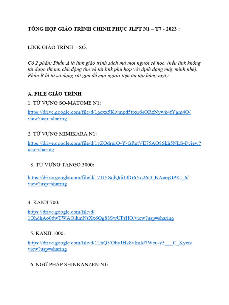 T NG H P Giáo Trình N1 | PDF