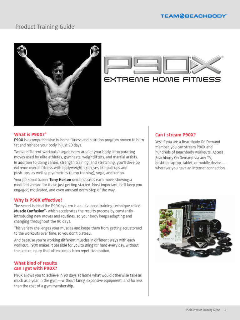 P90X ProdTrainGuide | PDF | Physical Fitness | Aerobic Exercise