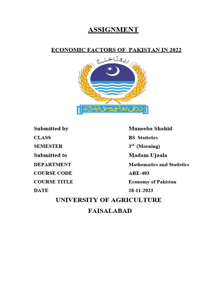 ASSIGNMENT Uaf | PDF | Cost Of Living | Inflation