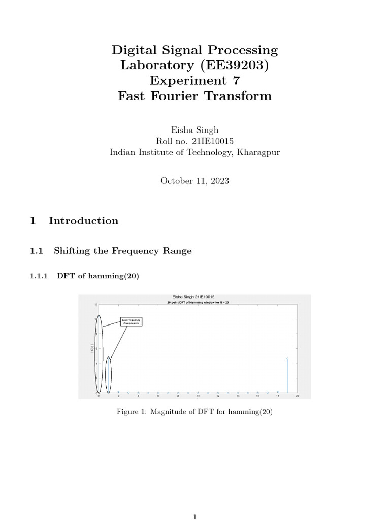 Dsp Exp 7 Pdf Discrete Fourier Transform Mathematical Relations