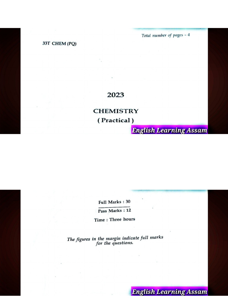 Chem Practical 2023 | PDF