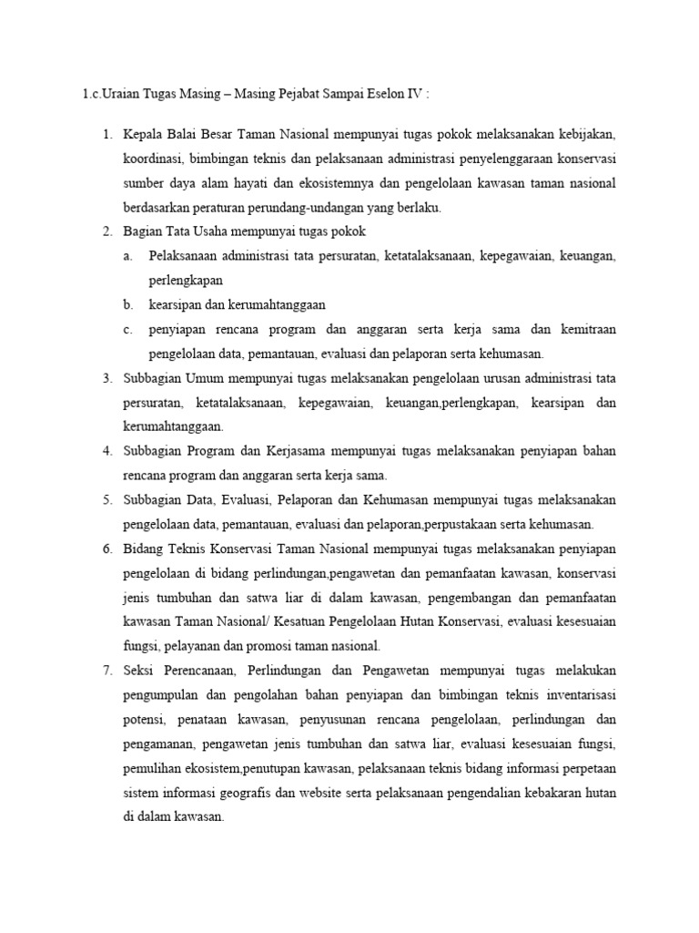 Uraian Tugas Masing | PDF