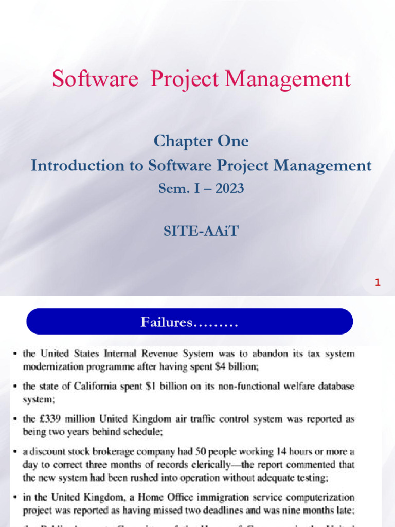 Chapter 1 | PDF | Project Management | Software Development Process