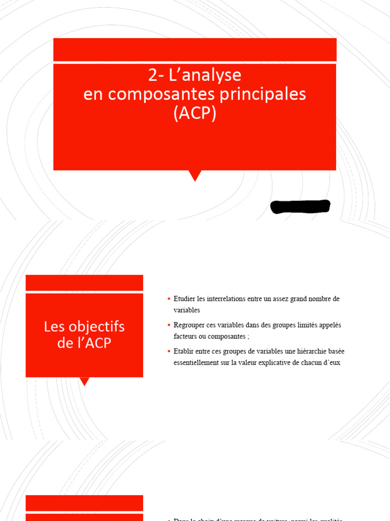Analyse en Composantes Principales (ACP) | PDF