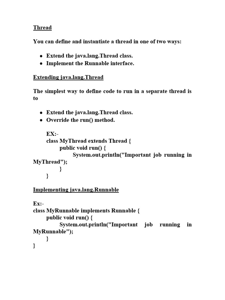 Thread | PDF | Thread (Computing) | Method (Computer Programming) Thread | PDF | Thread (Computing) | Method (Computer Programming)