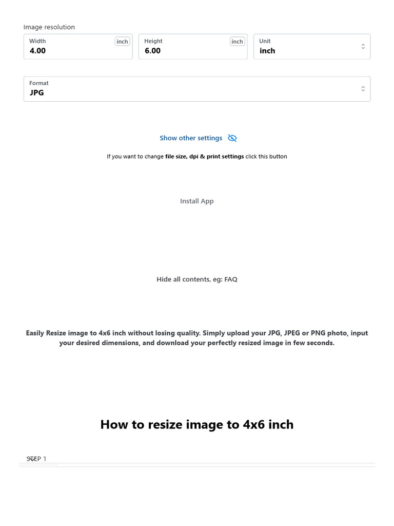 Resize Images to 4x6 Inches Online | PDF