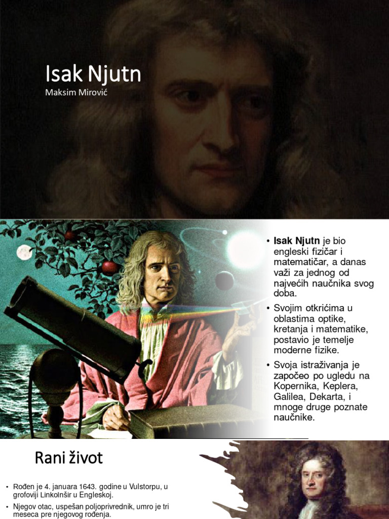 Isak Njutn Prezentacija | PDF
