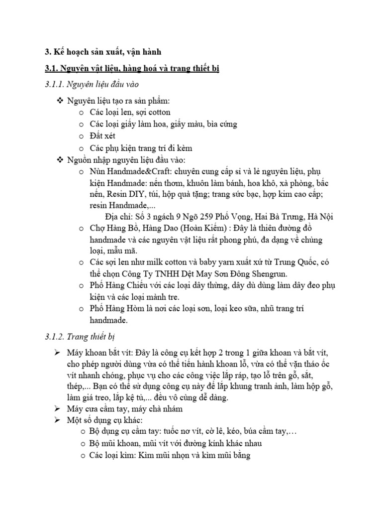 KSKD kế hoạch sản xuất và vận hành | PDF