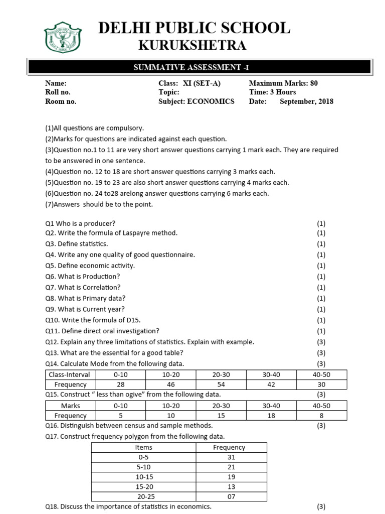 11 Com Set A Summative 1 | PDF | Mean | Weighted Arithmetic Mean