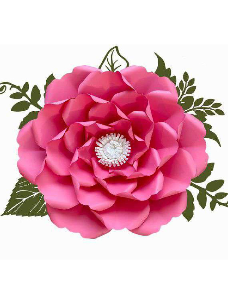 Paper Flowers, PDF Petal 30, Printable PDF Instant Download Elegant ...