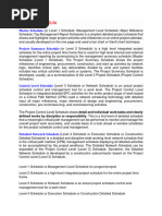 Schedule Levels From Level 1 To 5 | PDF | Project Management | Business