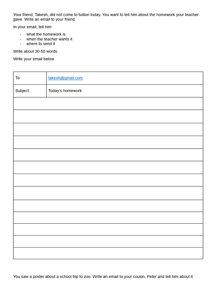 Year 5 UASA Email | PDF