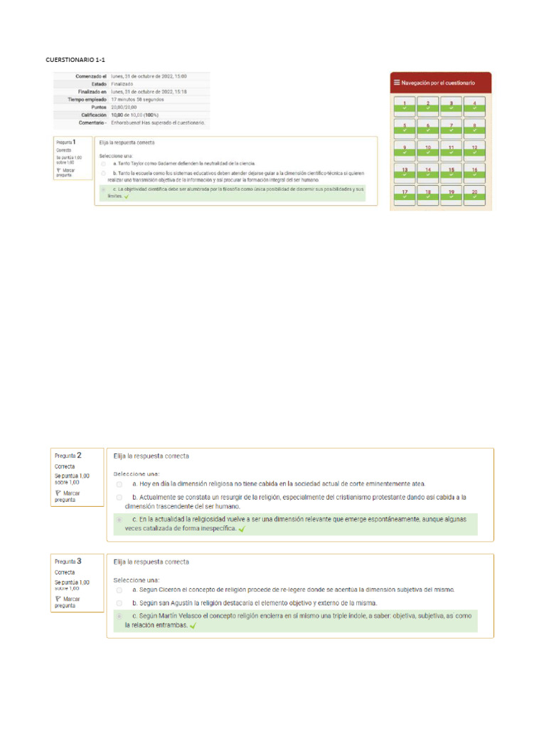 MODULO 1 CUESTIONARIOS Deca | PDF