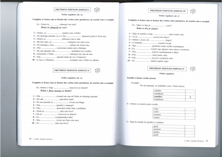 Pretérito Perfeito Simples - Exercícios | PDF