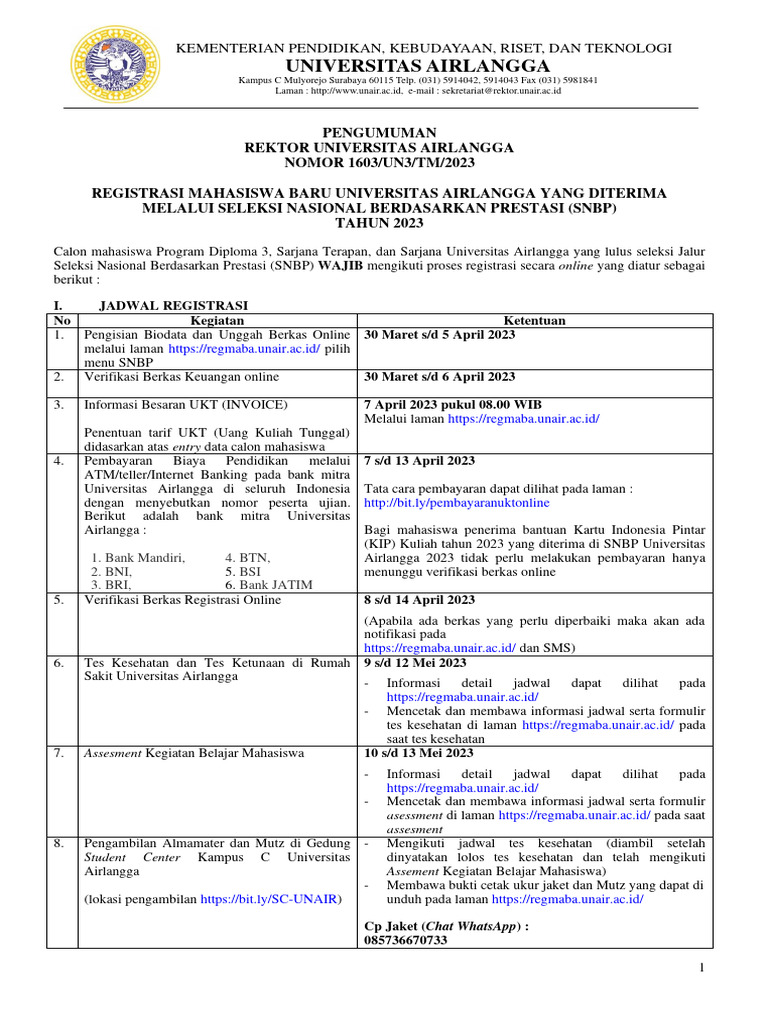 1603.2023 Pedoman Registrasi SNBP 2023 | PDF