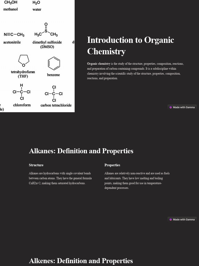 Overview of Organic Chemistry Concepts | PDF | Organic Chemistry ...