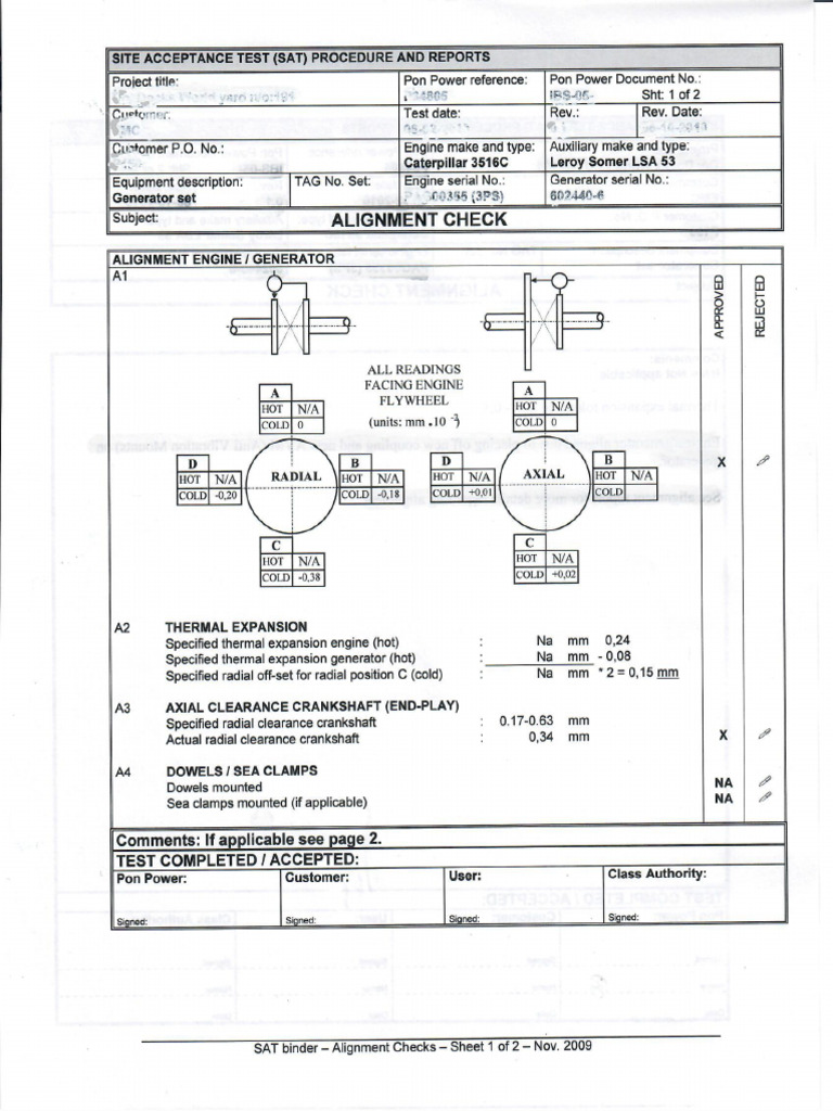 Alignment Measuremment Example | PDF