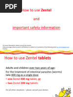 ZENTEL Tablets: Usage and Precautions | PDF | Dose (Biochemistry ...