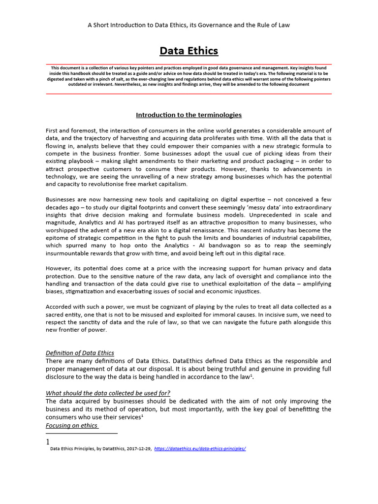 Data Ethics | PDF | Computer Security | Security