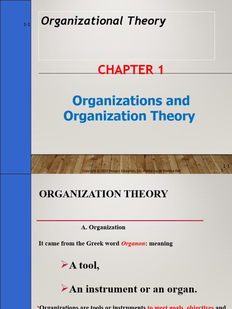 Chapter-1-Organisations Theory | PDF | Value (Economics) | Organizational Structure