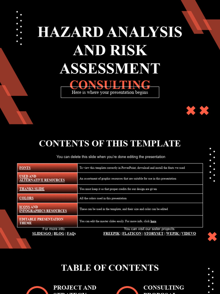 Hazard Analysis and Risk Assessment Consulting by Slidesgo | PDF