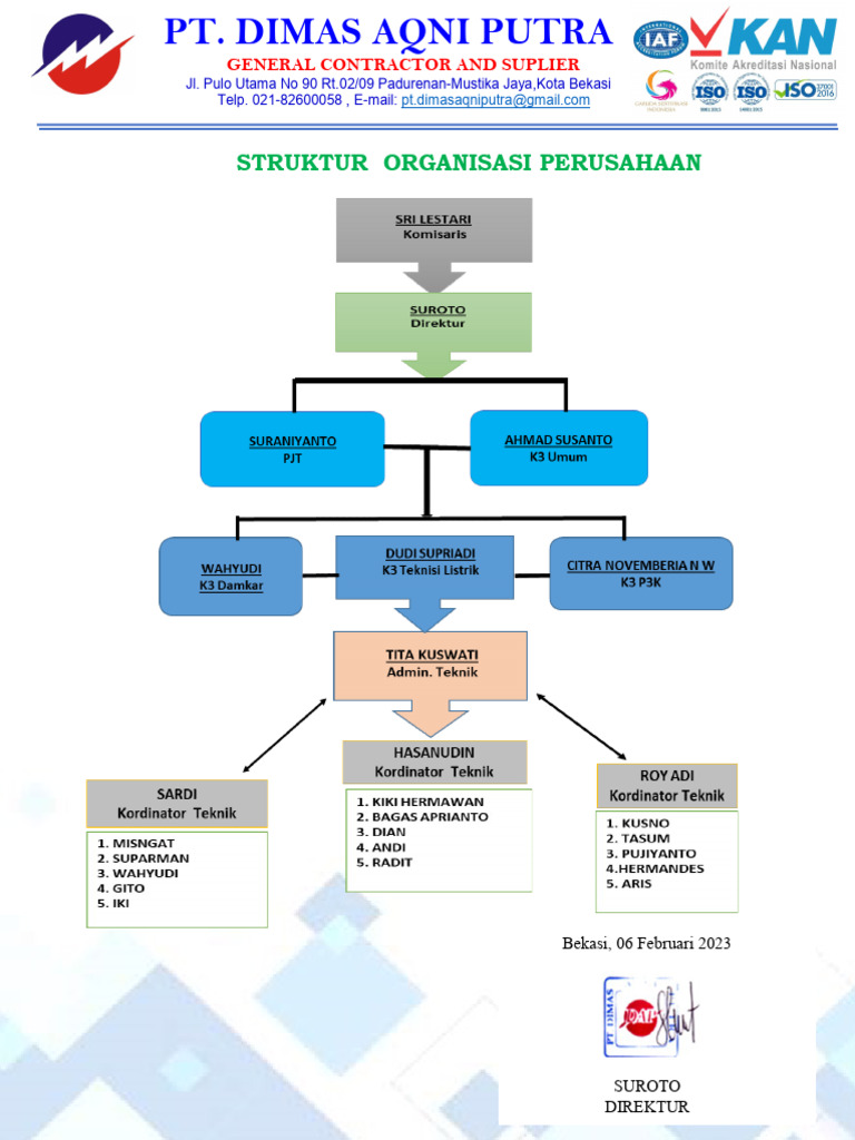 Struktur Organisasi Dap | PDF