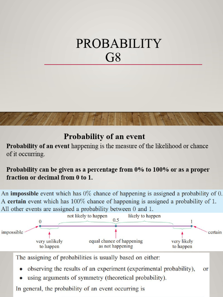 Grade 8 Probability Concepts Explained | PDF | Teaching Methods & Materials